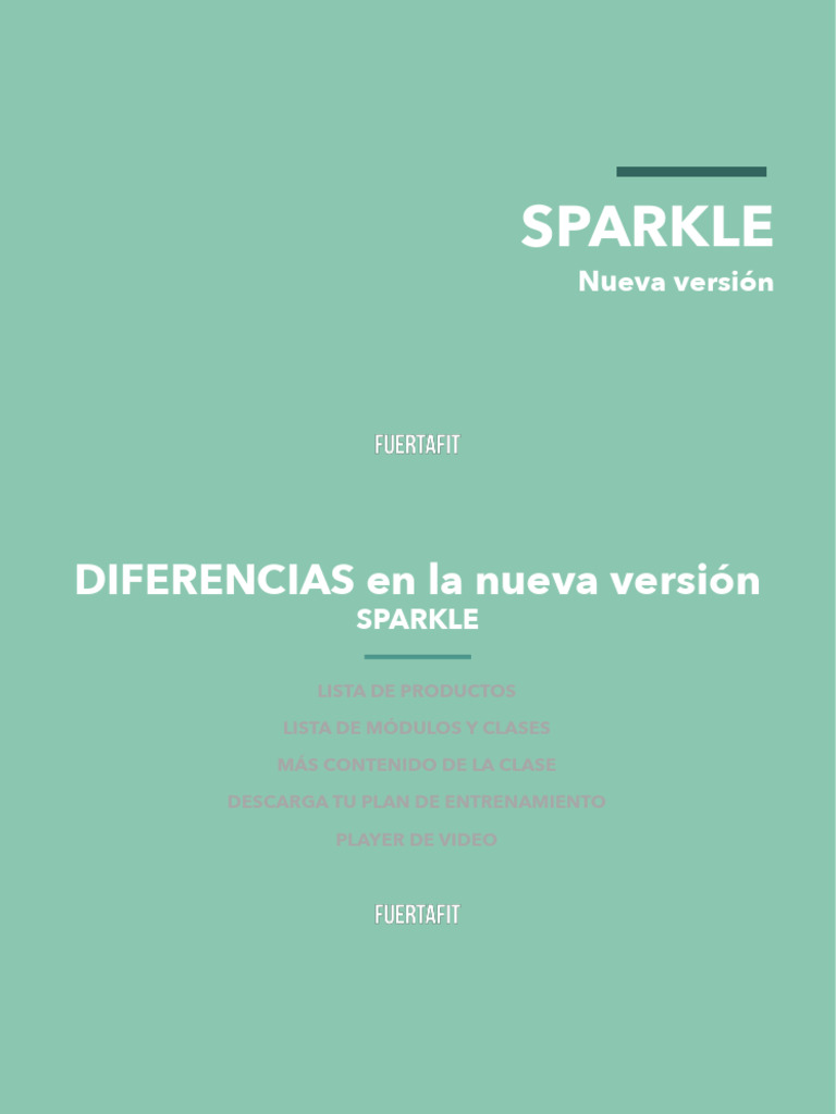 Novedades y Funciones de SPARKLE | PDF