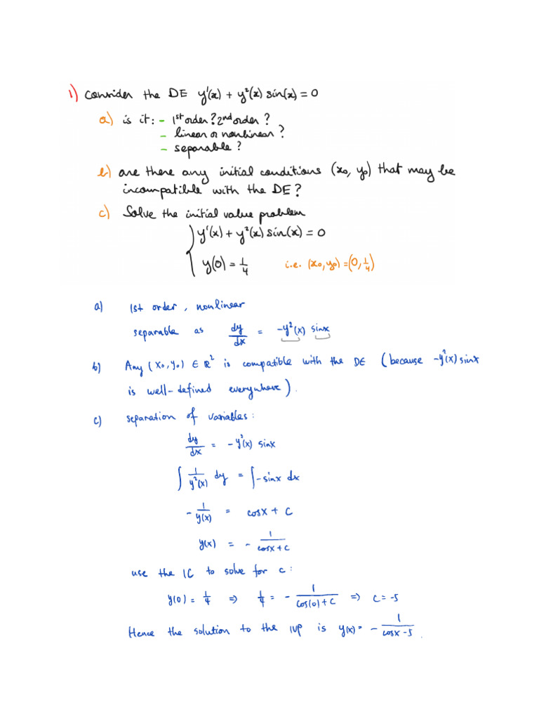 Solutions Tutorial 2 | PDF