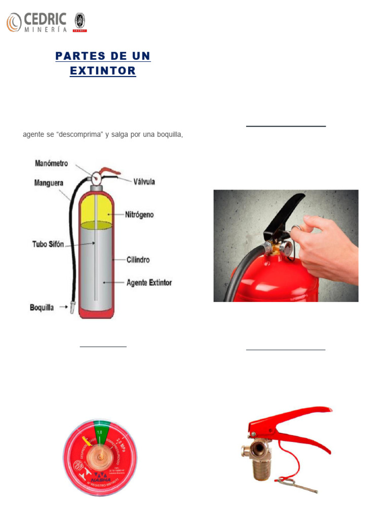 Uso y Partes de Extintores | PDF | Materiales