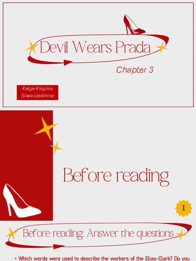 Devil Wears Prada Chapter 3 Tasks | PDF