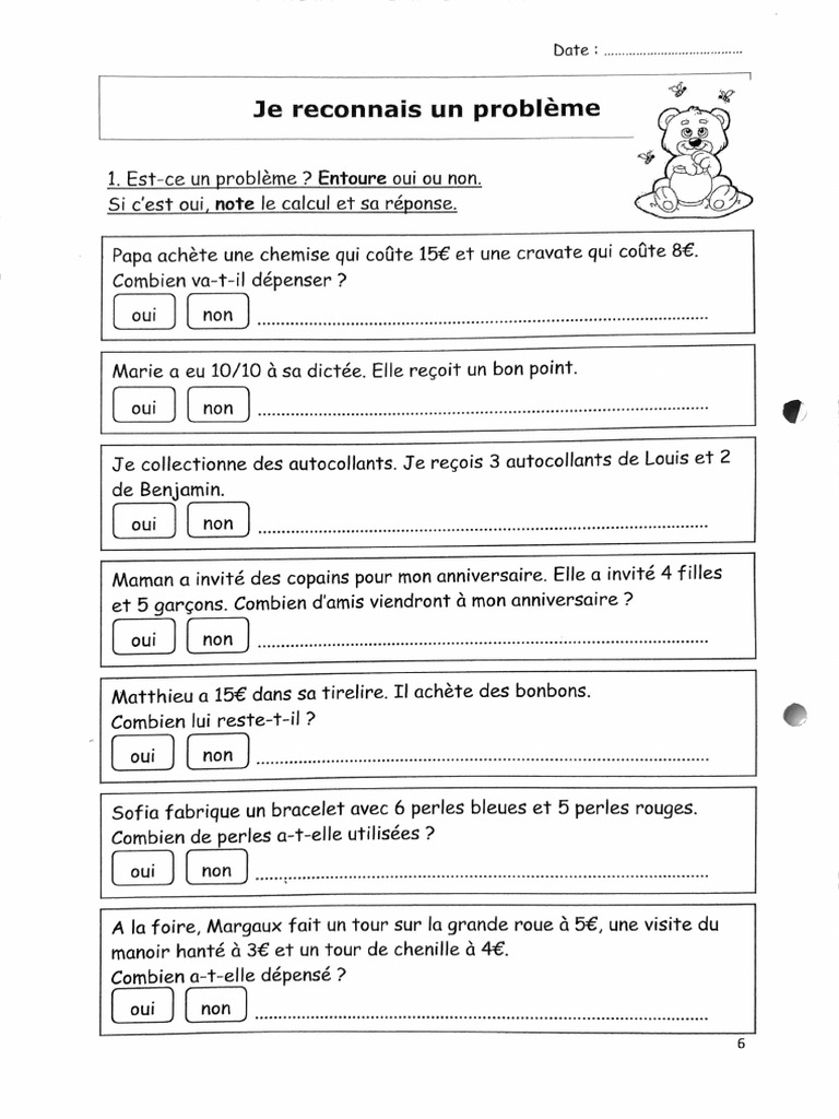 CE1 Problème | PDF
