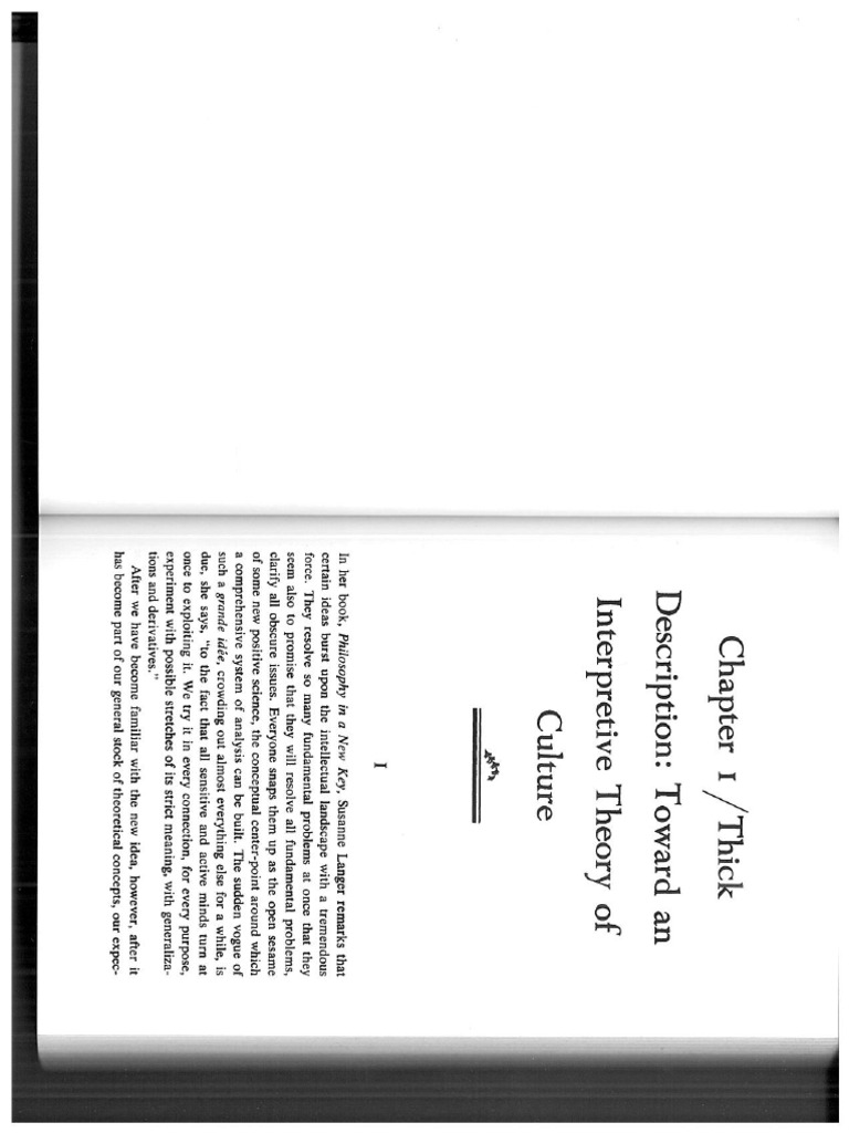 Geertz, Thick Description | PDF