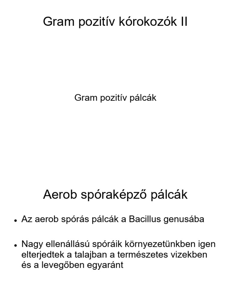 Gram Pozitív Pálcák - 1691169818 | PDF
