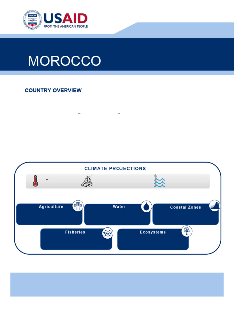 Morocco Climate Change Risk Overview | PDF | Flood | Drought