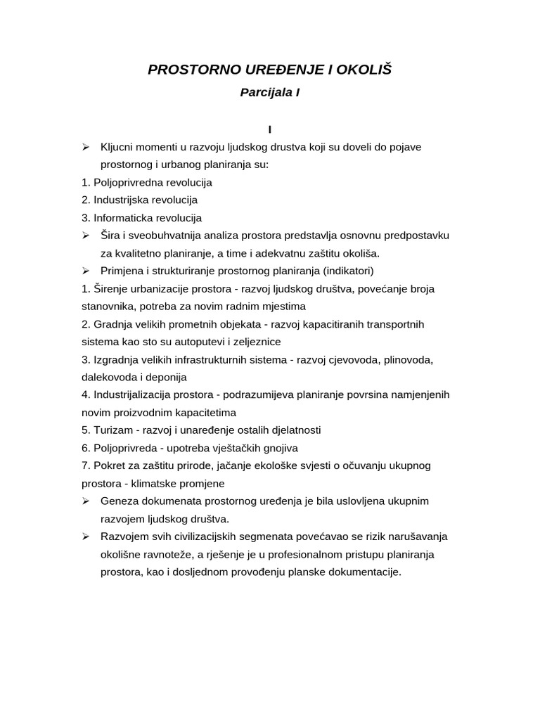 PROSTORNO UREÄ - ENJE I OKOLIÅ - Skripta | PDF