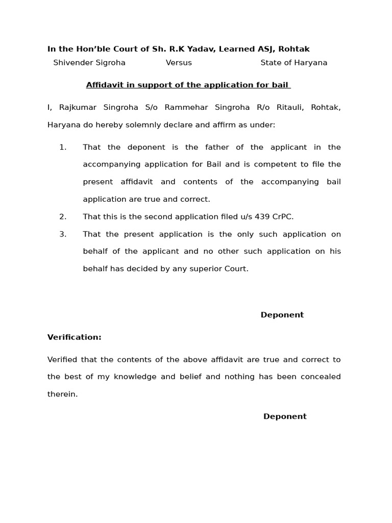 Affidavit Sessions 439 | PDF