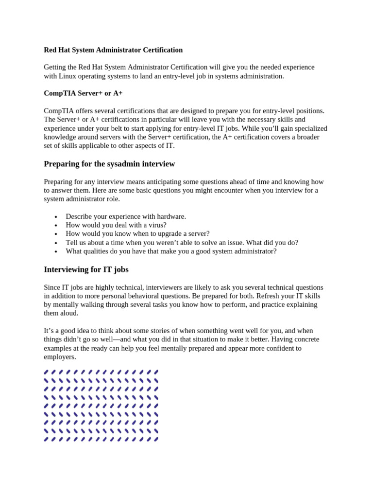 Red Hat System Administrator Certification | PDF