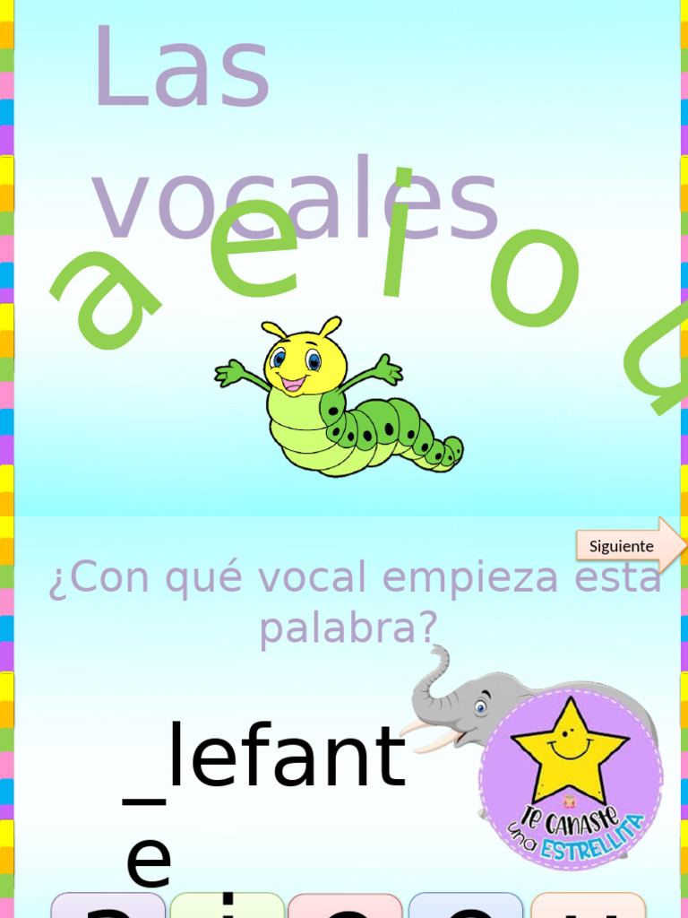 Identificación de Vocales en Palabras | PDF