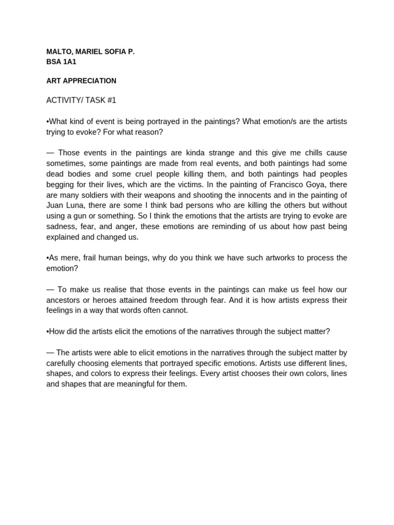 ART-APPRE | PDF | Emotions | Paintings
