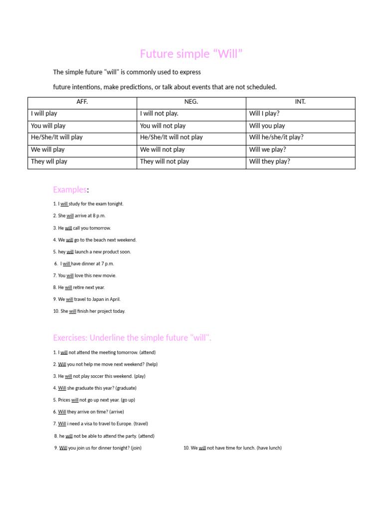 Future Simple Engargolado | PDF | Weather | Sky