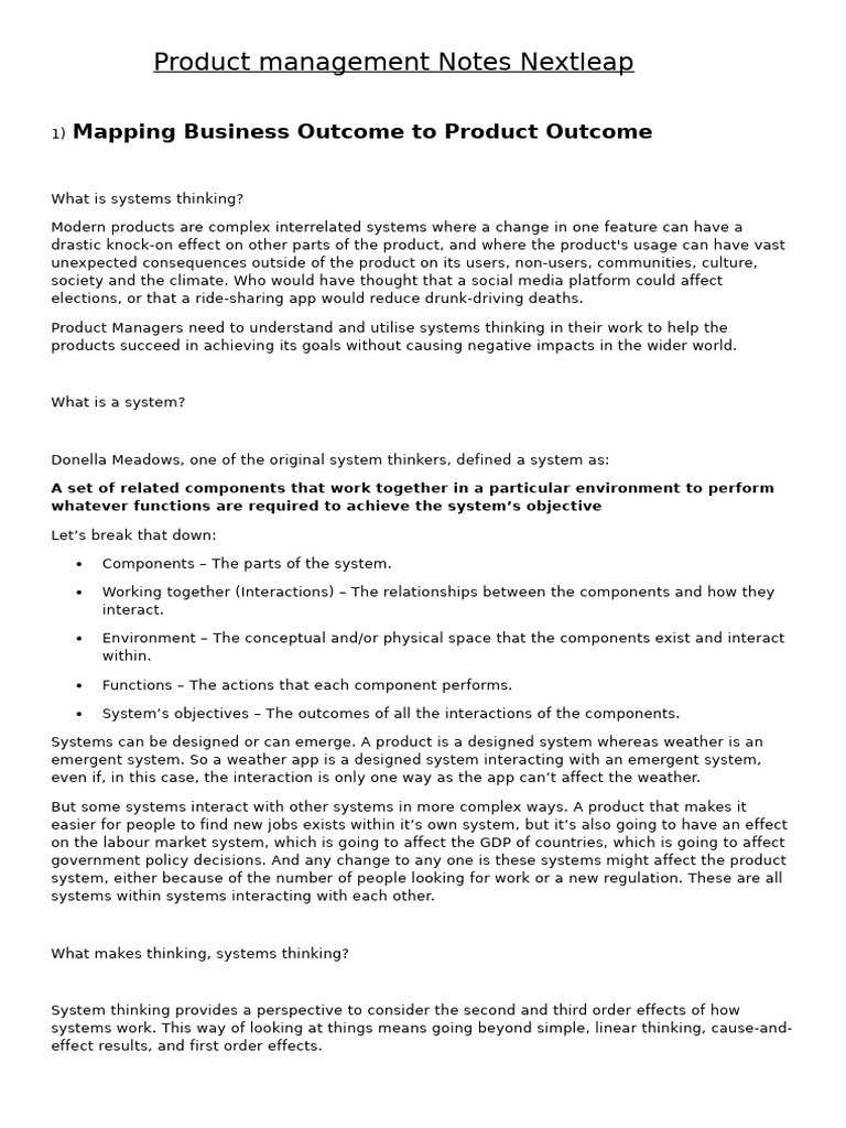 Product Management Notes | PDF | System | Performance Indicator