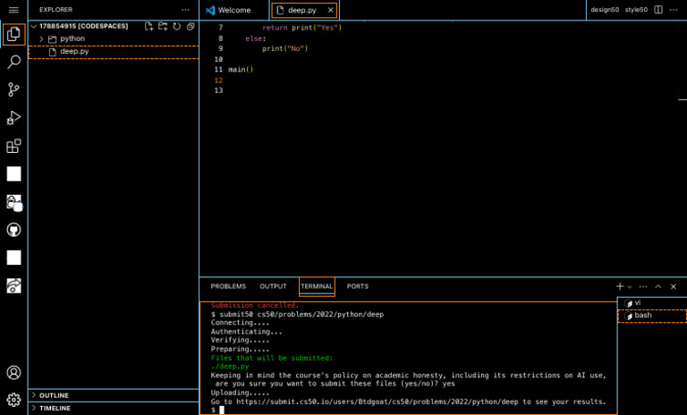 Deep - Py - 178854915 (Codespaces) - Visual Studio Code 2 | PDF