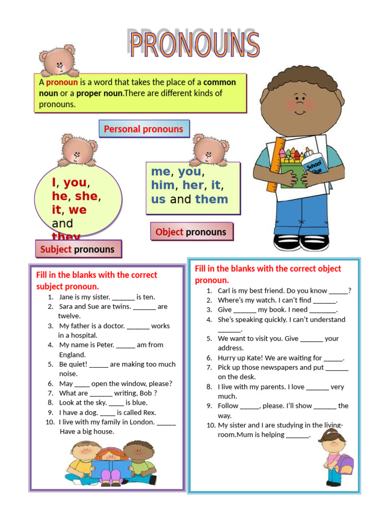 Pronouns Grammar Guides - 46164 | PDF | Pronoun | Semantic Units