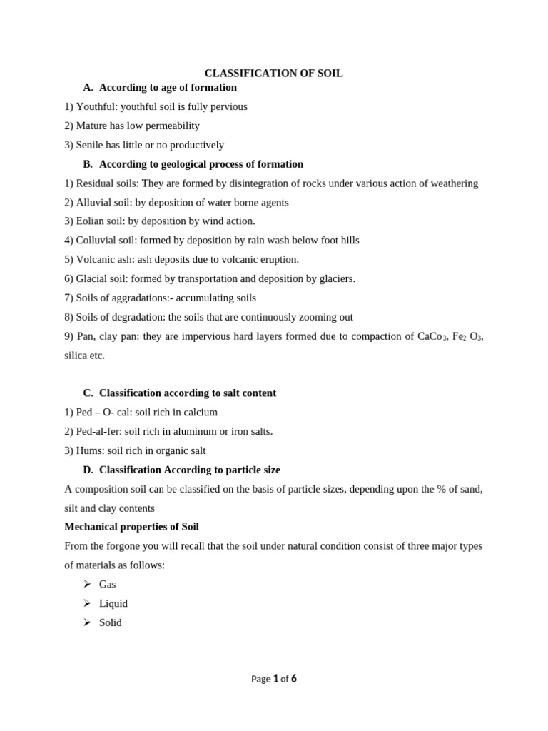 Classification of Soil | PDF | Soil | Earth Sciences