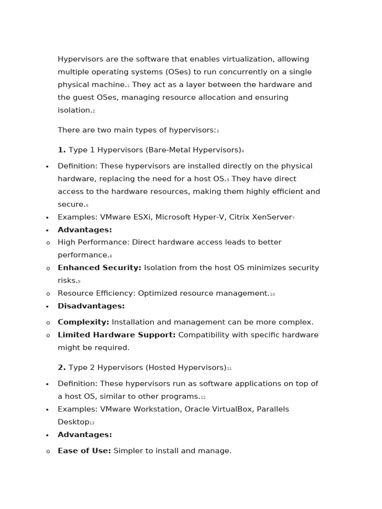 Hypervisors in virtual system | PDF