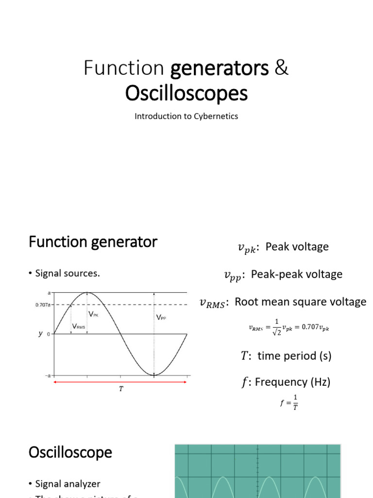 7 Function Generators & Oscilloscopes | PDF