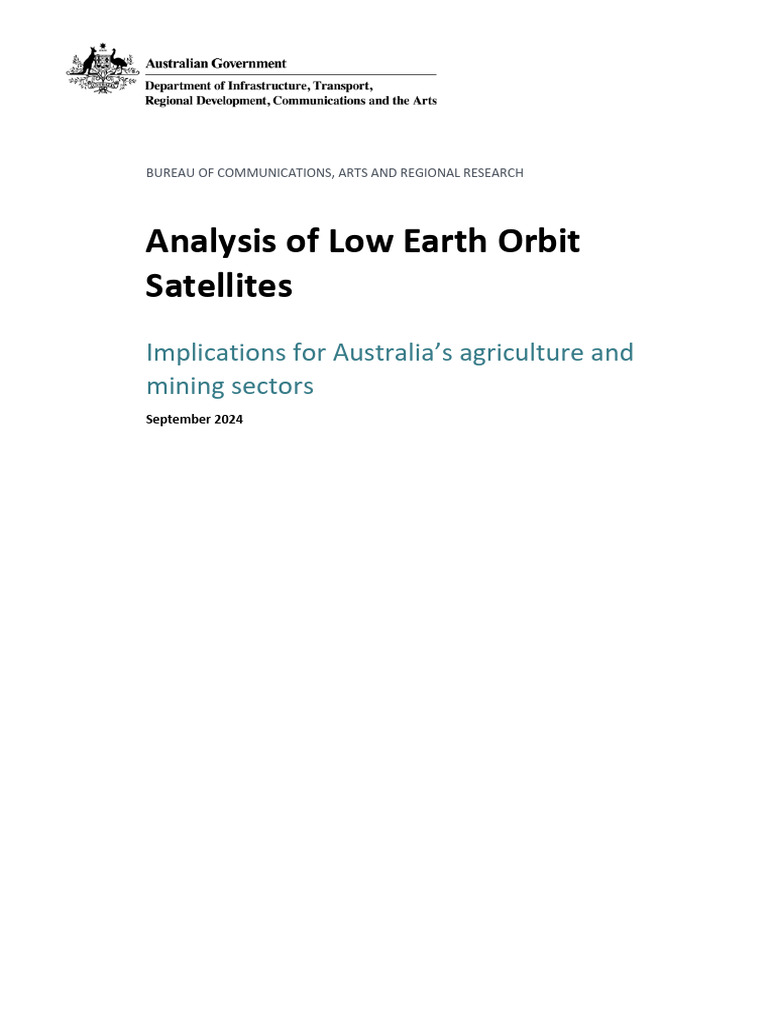 Bcarr Paper Analysis of Low Earth Orbit Satellites | PDF | Satellite ...