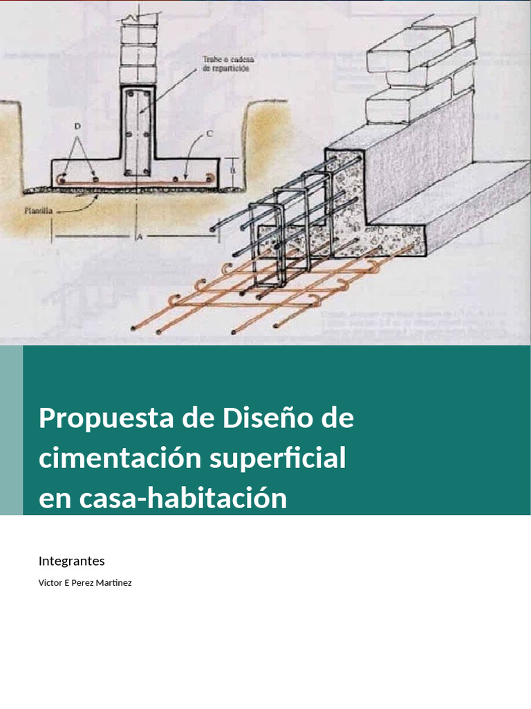 Propuesta de Diseño de Cimentación Superficial en Casa | PDF | Fundación (Ingeniería) | Hormigón