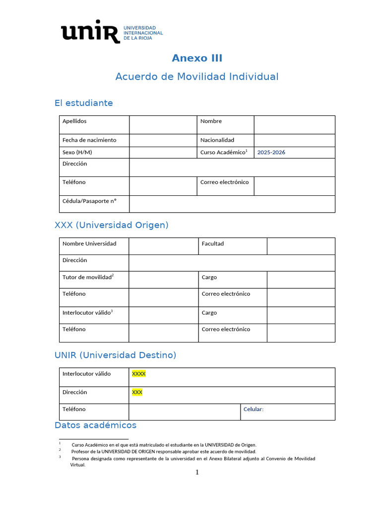 Anexo III PMVL Primavera 25 | PDF