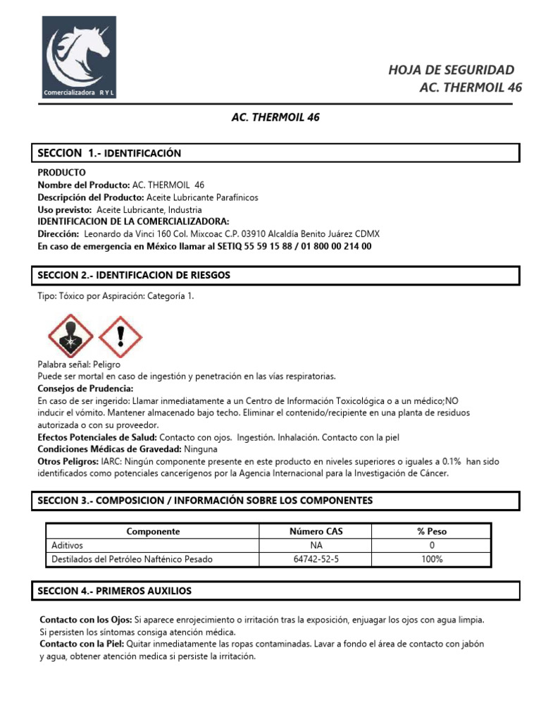 Ac Thermoil 46 | PDF | Combustión | Agua