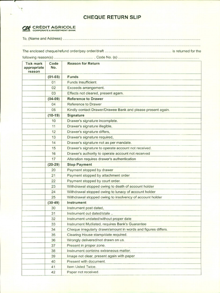 Cheque-Return-Slip | PDF