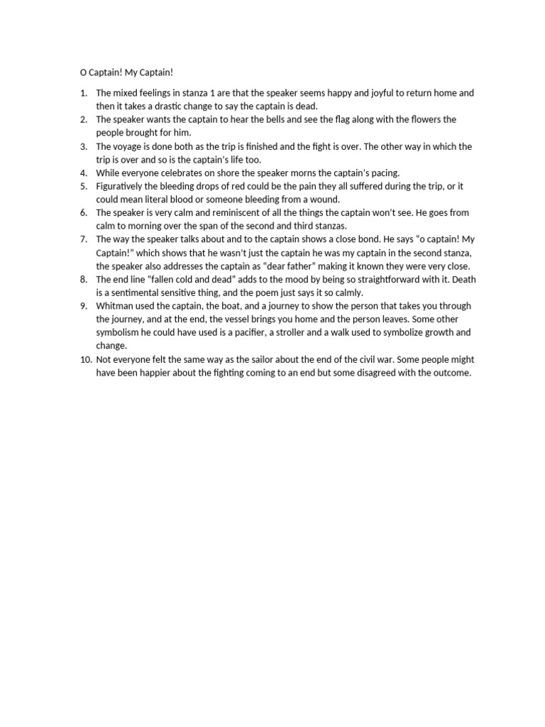 O Captain | PDF