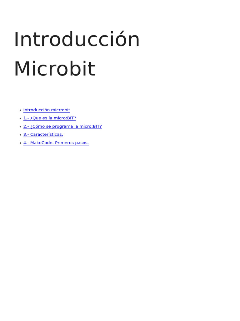 Introduccion Microbit | PDF | Programa de computadora | Programación