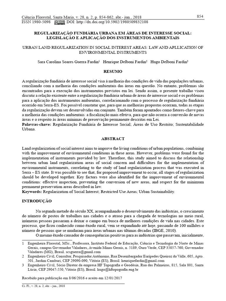 Reurb em Áreas de Interesse Social | PDF | Brasil | Ambiente natural