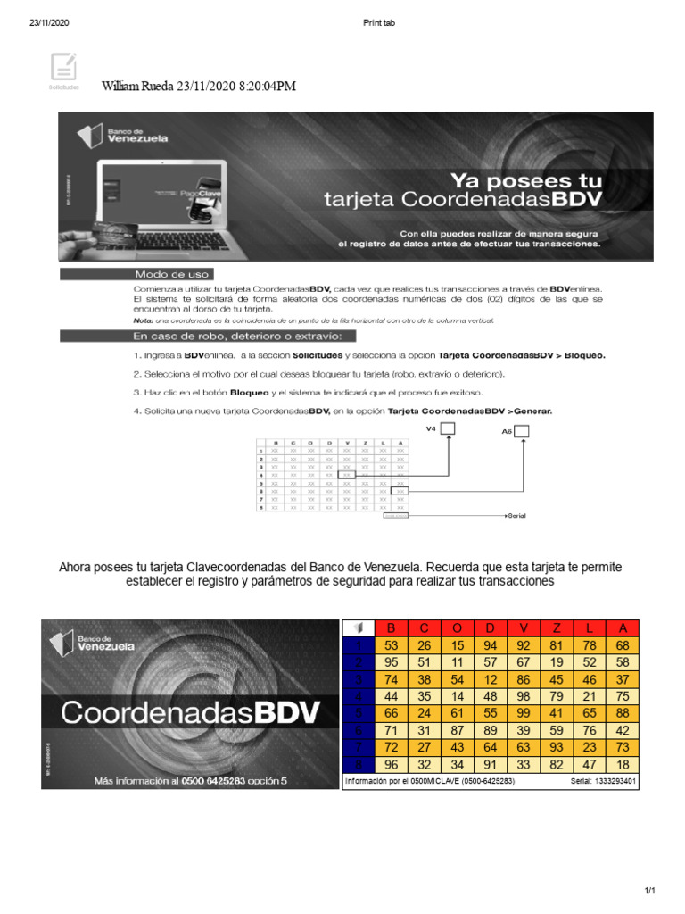 William Rueda 23/11/2020 8:20:04PM: Inf Ormación Por El 0500MICLAVE ...