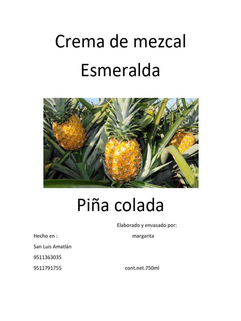Crema de Mezcal Piña | PDF