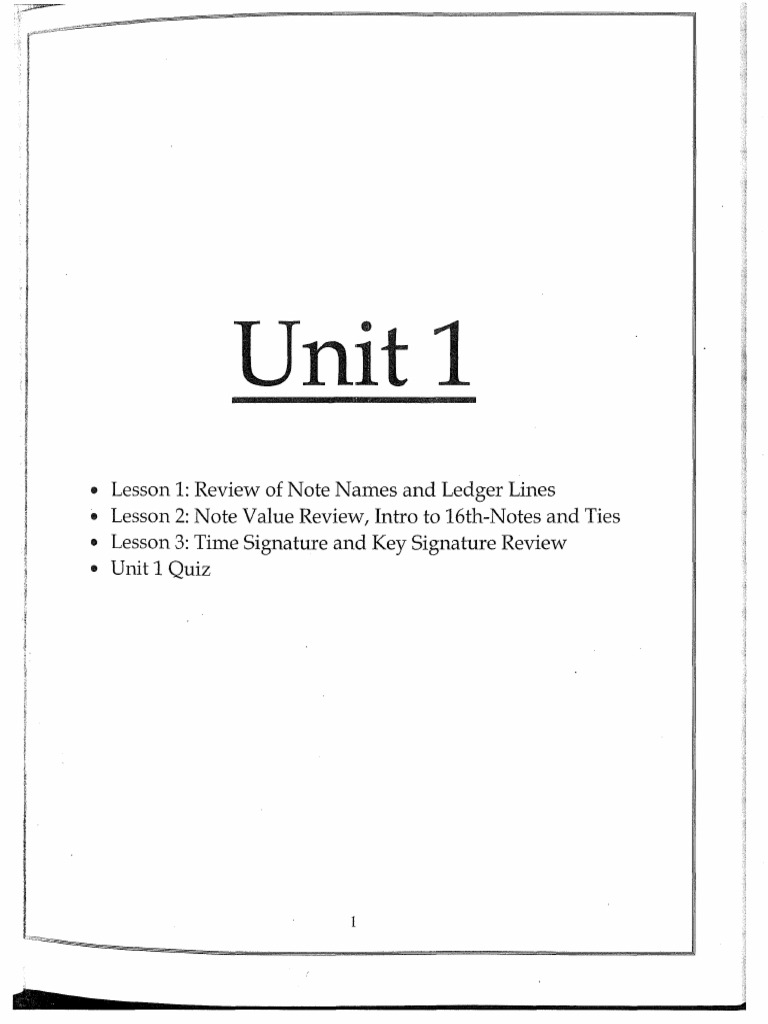 Unit 1 Overview (T&SR #2) | PDF