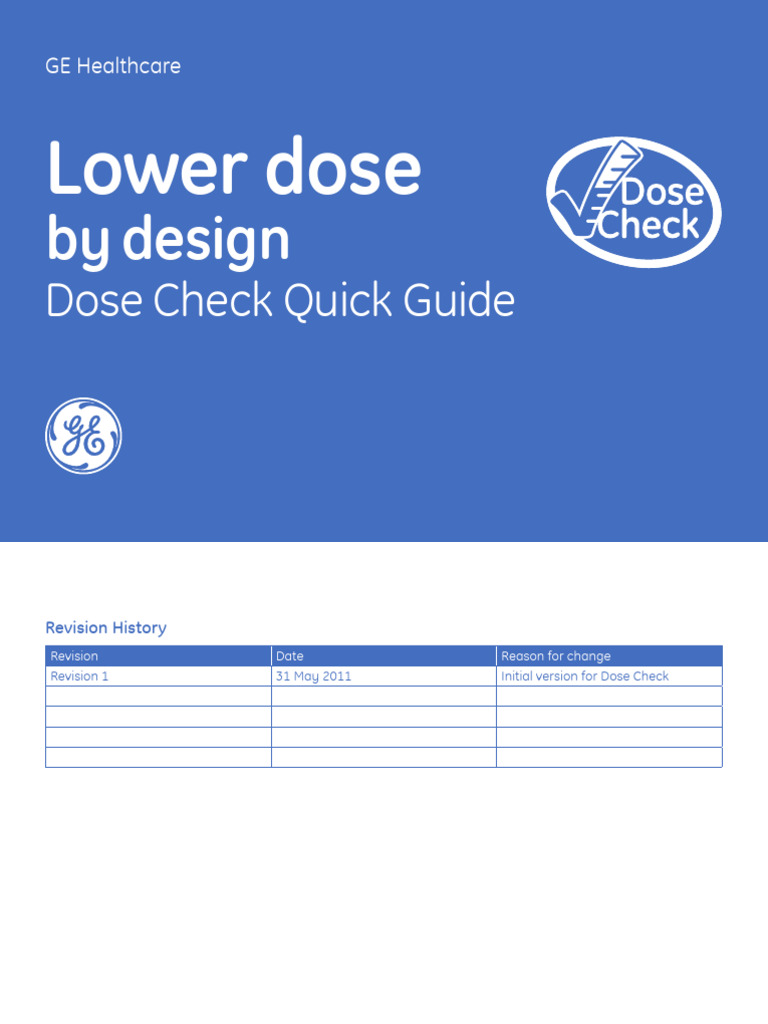 Dose Check Quick Guide -- English_UM_5419606-1EN_1 | PDF | User ...