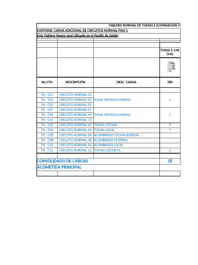 Cuadros de Cargas Vivienda Piso 2 San Eduardo Boyacá | PDF ...