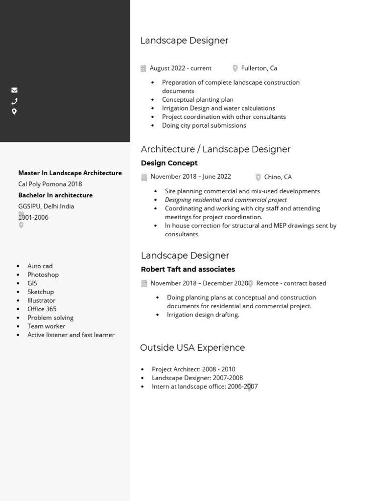 Landscape Designer Resume - Neha Janve | PDF | Engineering | Landscape