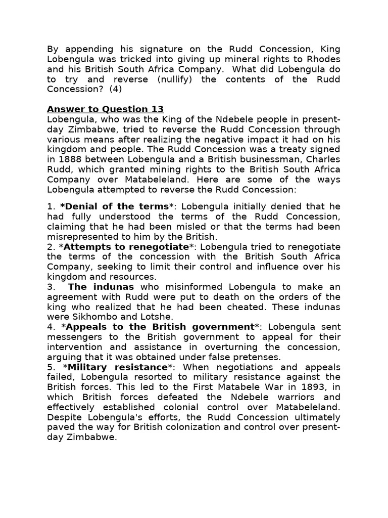 By Appending His Signature On The Rudd Concession | PDF