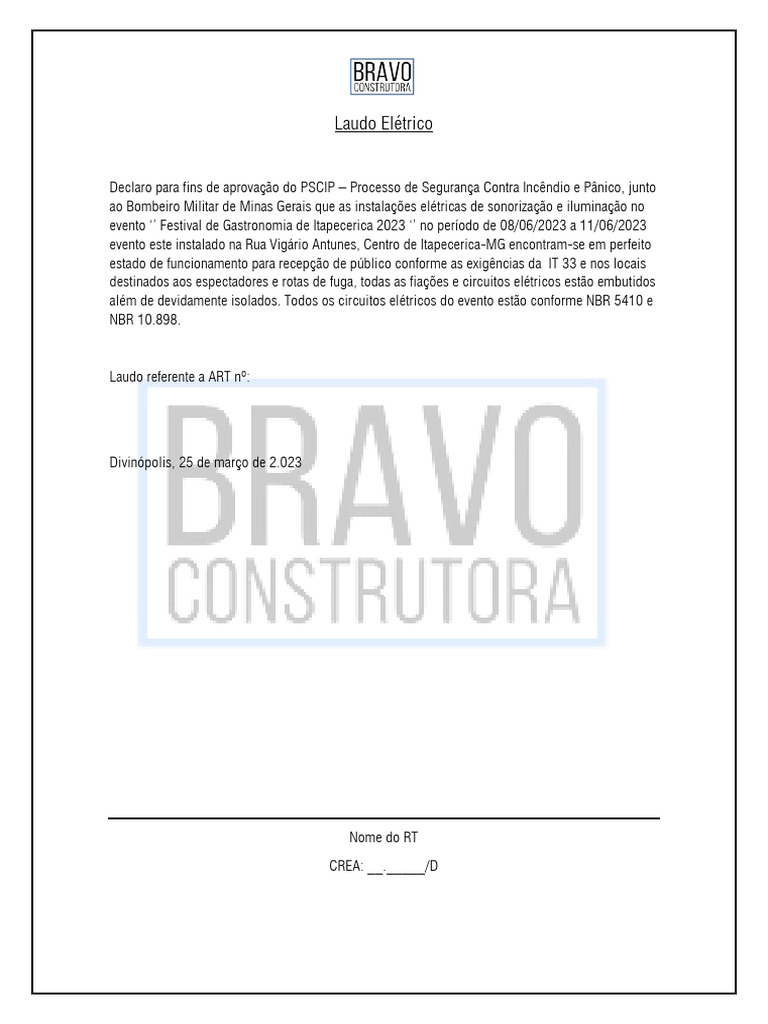 13. LAUDO ELÉTRICO | PDF