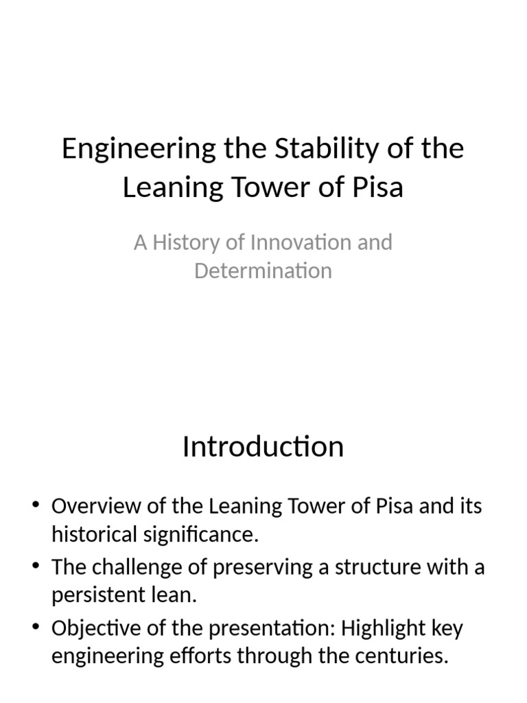 Engineering Pisa's Lean Stability | PDF