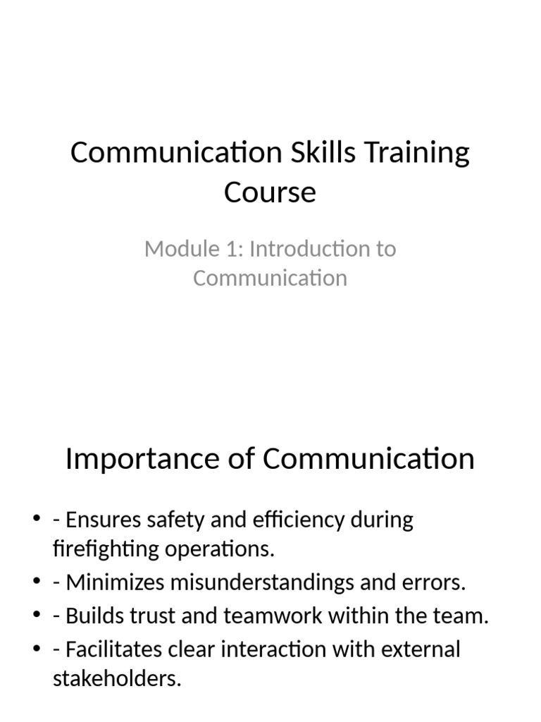 Communication_Skills_Module1 | PDF