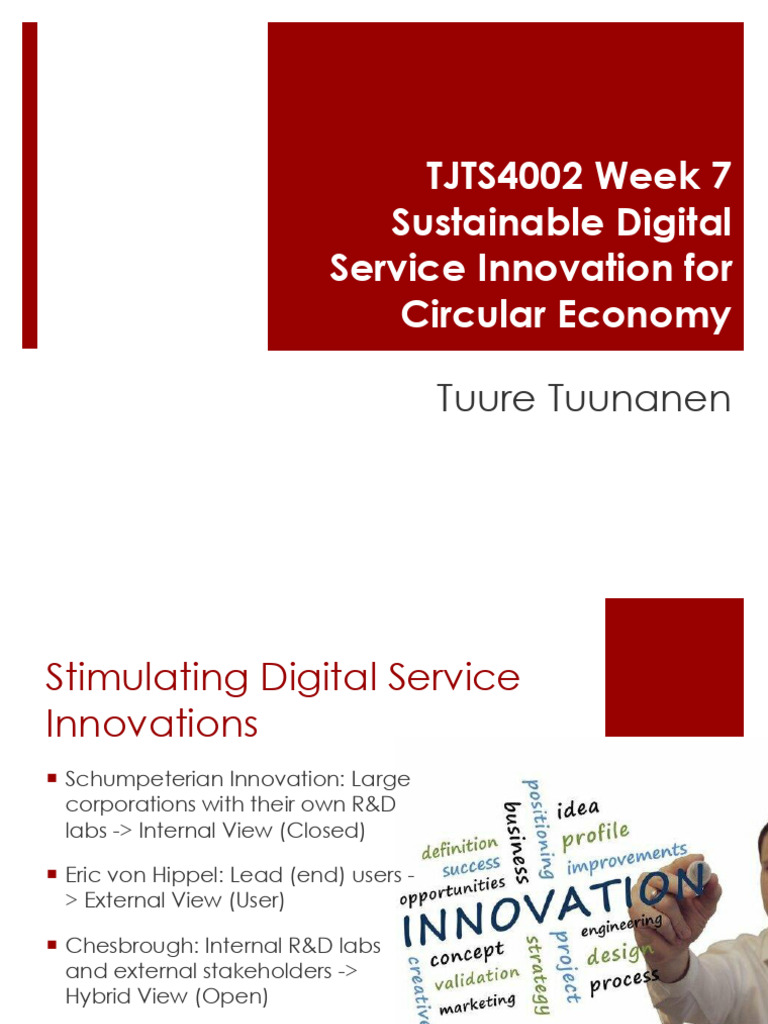 Week 7 - Suitanable Digital Service Innovation For Circular Economy ...