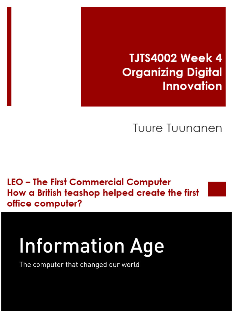 Week 4 - Continuous Digital Innovation | PDF | Innovation | Economies