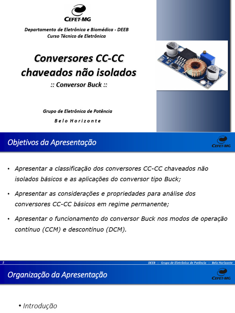 Apresentacao Conversores CC-CC Básicos ERE2021 - Buck Rev3b | PDF | Eletrônica de potência ...