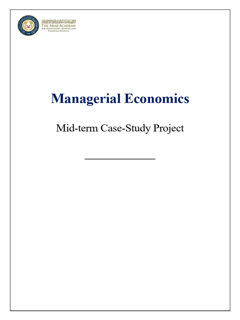 M.E Mid-Term Case-Study Project | PDF | Price Elasticity Of Demand | Elasticity (Economics)