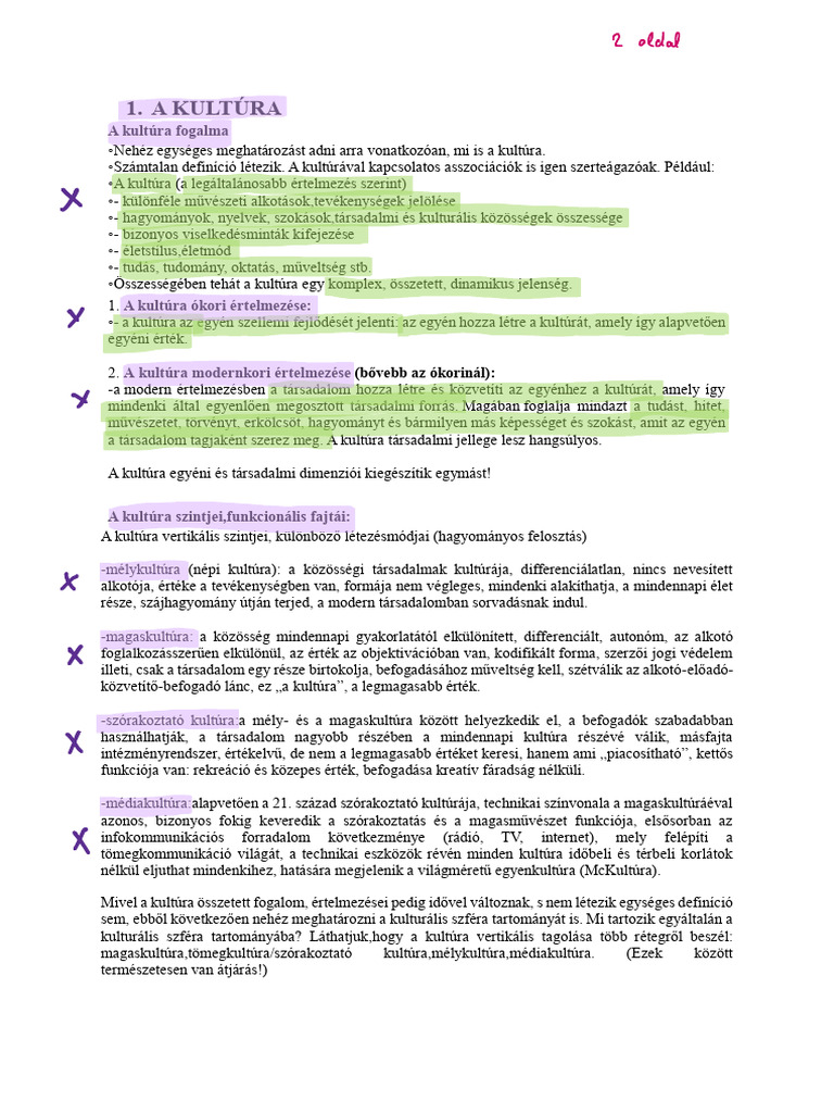 Kultúraelmélet Vizsga | PDF