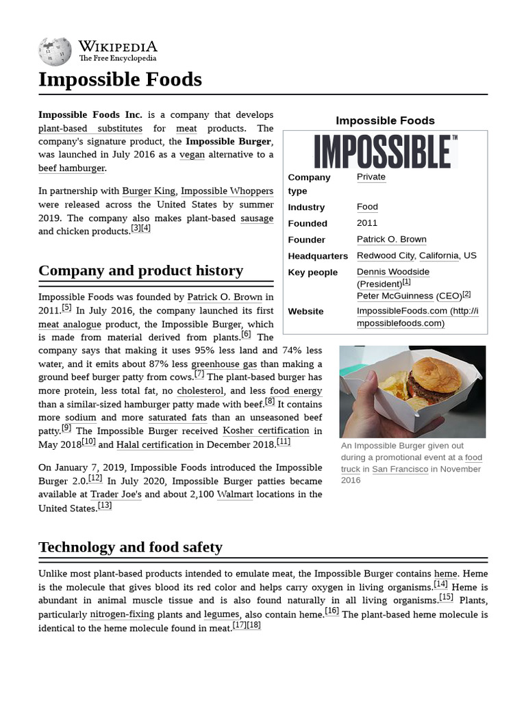 Impossible_Foods | PDF | Food Industry | Meat