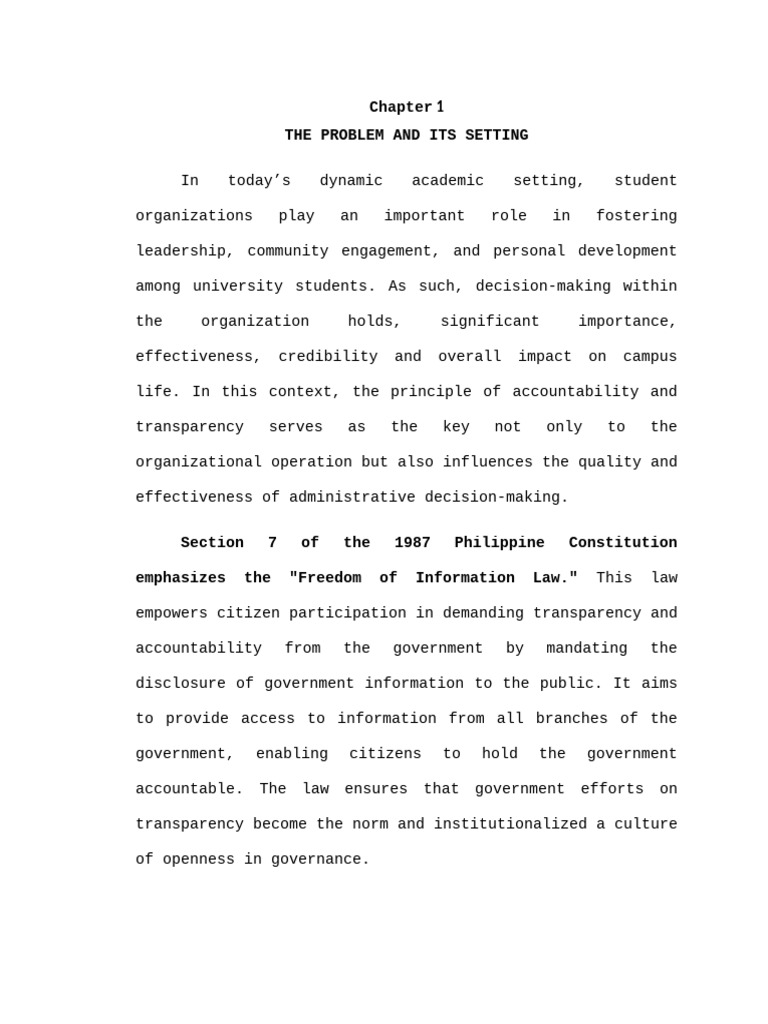 Chapter-1-The-Problem-And-Its-Setting (2prnt-B4-Srvy | PDF | Governance ...