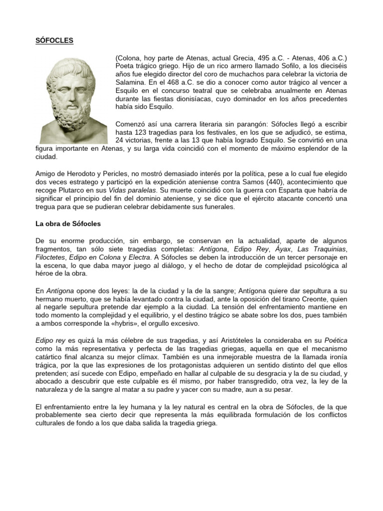 SÓFOCLES | PDF | Sófocles