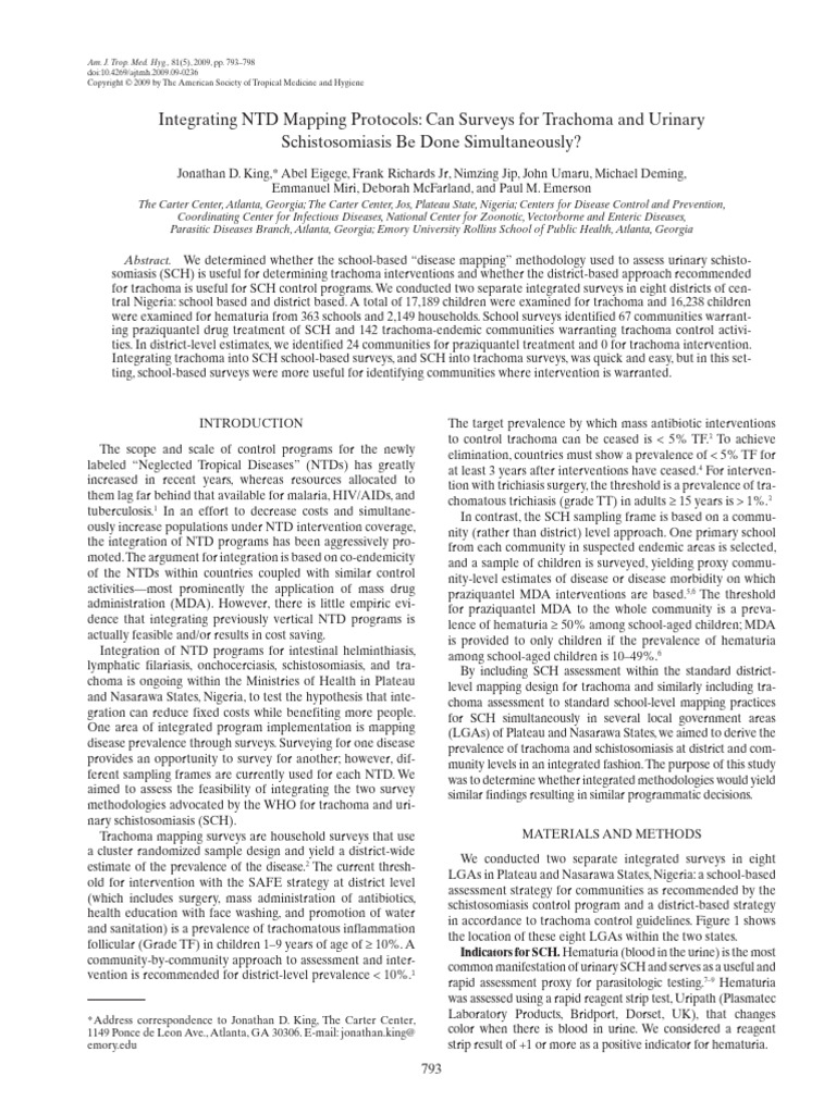 Integrating NTD Mapping Protocols Can Su | PDF | Sampling (Statistics ...