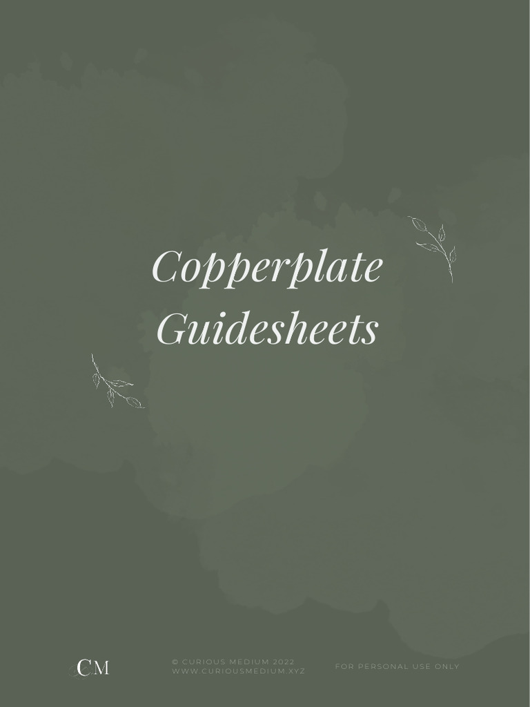 Copperplate Guidesheets (Curious Medium) | PDF | Text