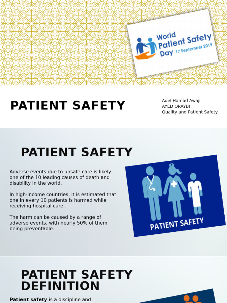 Patient Saftey Presentasion | PDF | Patient Safety | Wound