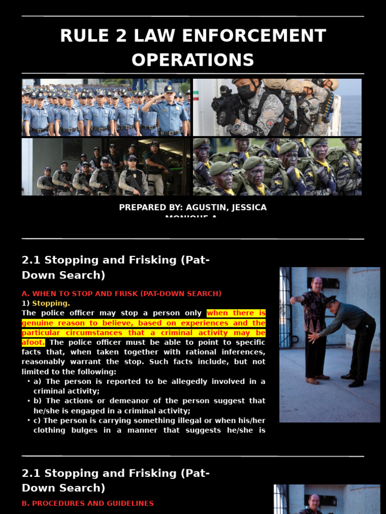 Rule 2 Law Enforcement Operations | PDF | Search Warrant | Driving ...